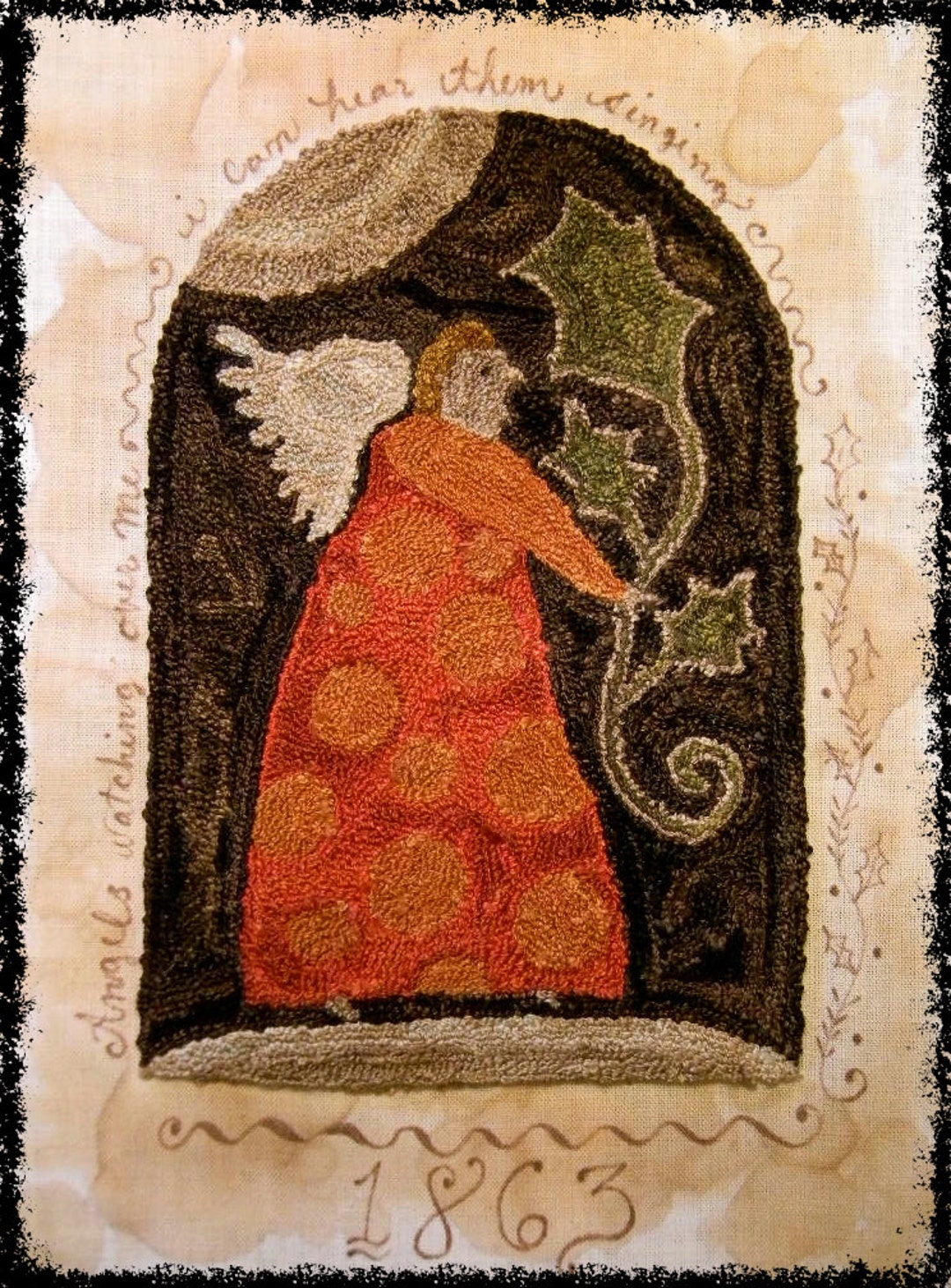 Polka Dot Angel - PAPER PATTERN - Punch Needle - From Notforgotten Farm ...