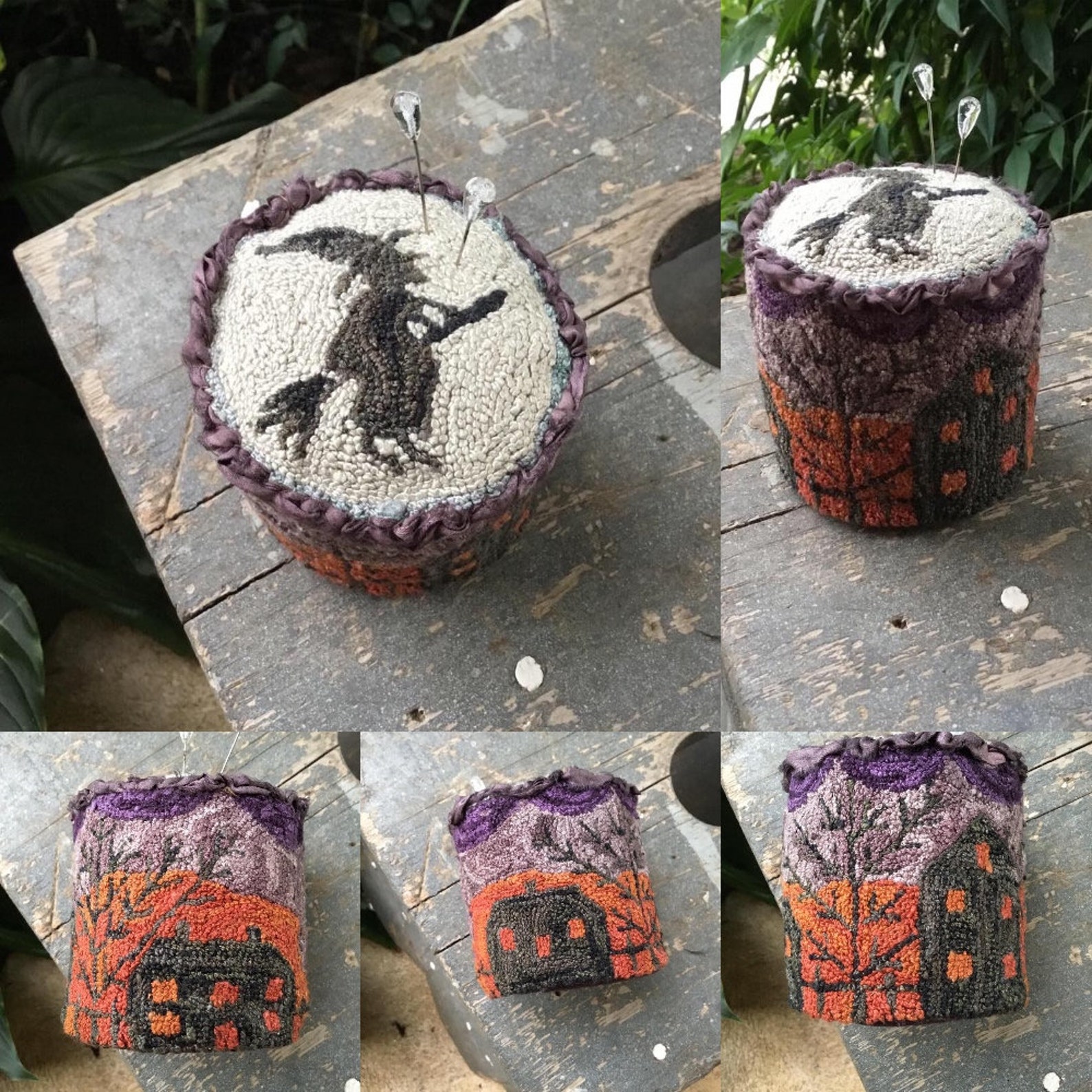 Wicked Flight ~ Punch Needle Pinkeep Drum ~ Mailed/paper Pattern - Etsy