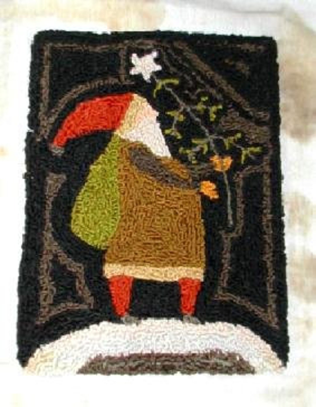Twig Tree Santa - Primitive Needle Punch Pattern From Notforgotten Farm - Etsy Folk - Etsy
