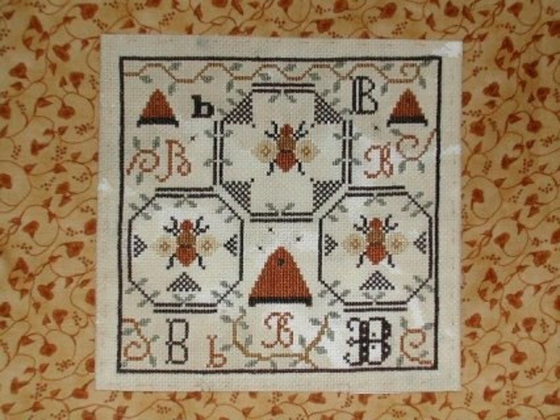 The Bee Sampler - PAPER Cross Stitch Pattern - From Notforgotten Farm ...
