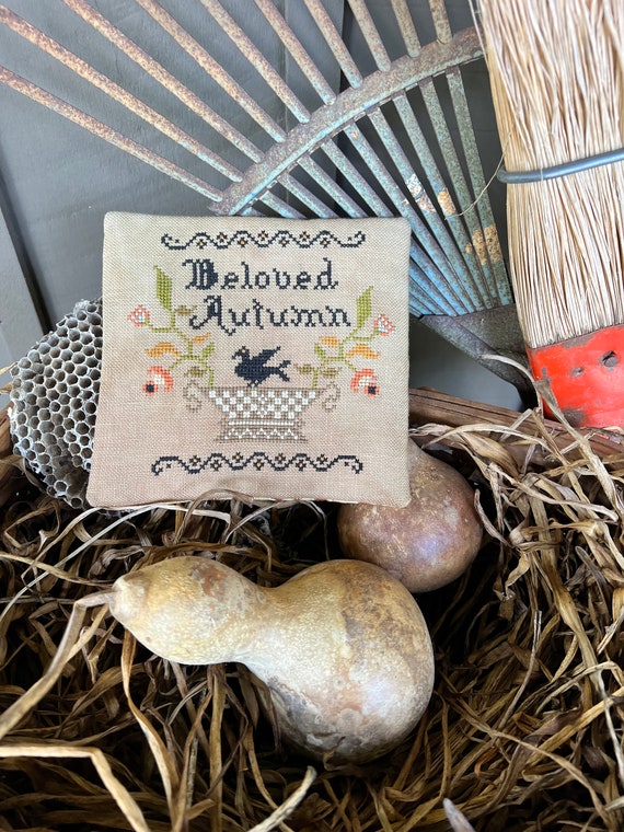 Beloved Autumn Paper/mailed Cross Stitch Pattern From - Etsy