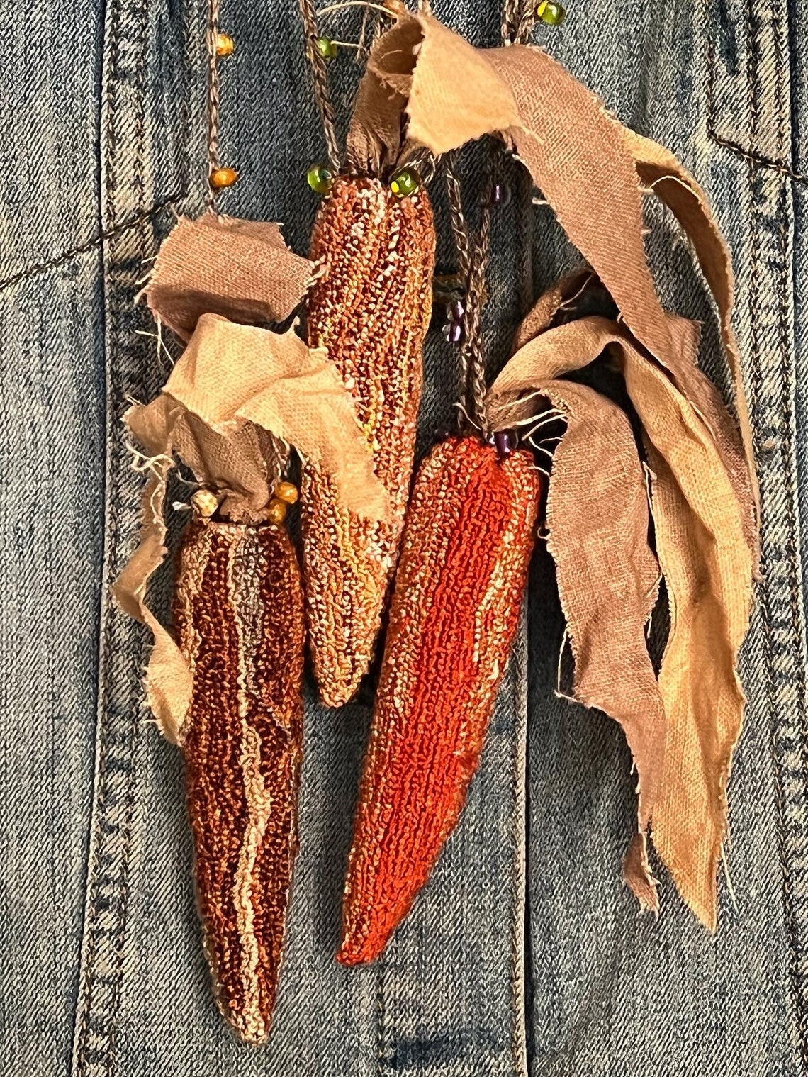 Native Corn Necklace Punch Needle PAPER Pattern From - Etsy