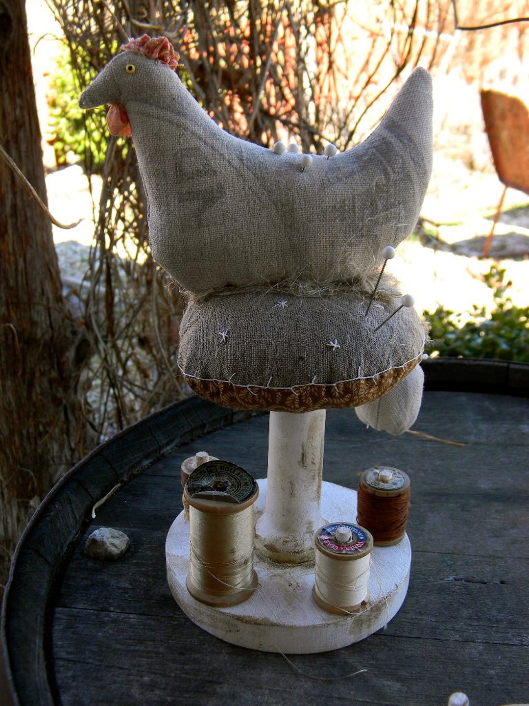 Fat Hen Pin Cushion - PAPER PATTERN - From Notforgotten Farm - Etsy