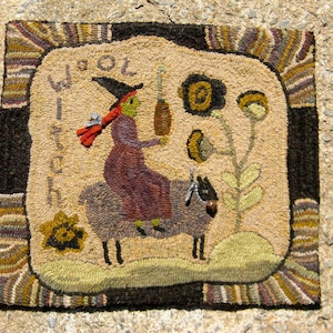 Wool Witch Rug Hooking Pattern - Pdf/download - From Notforgotten Farm ...