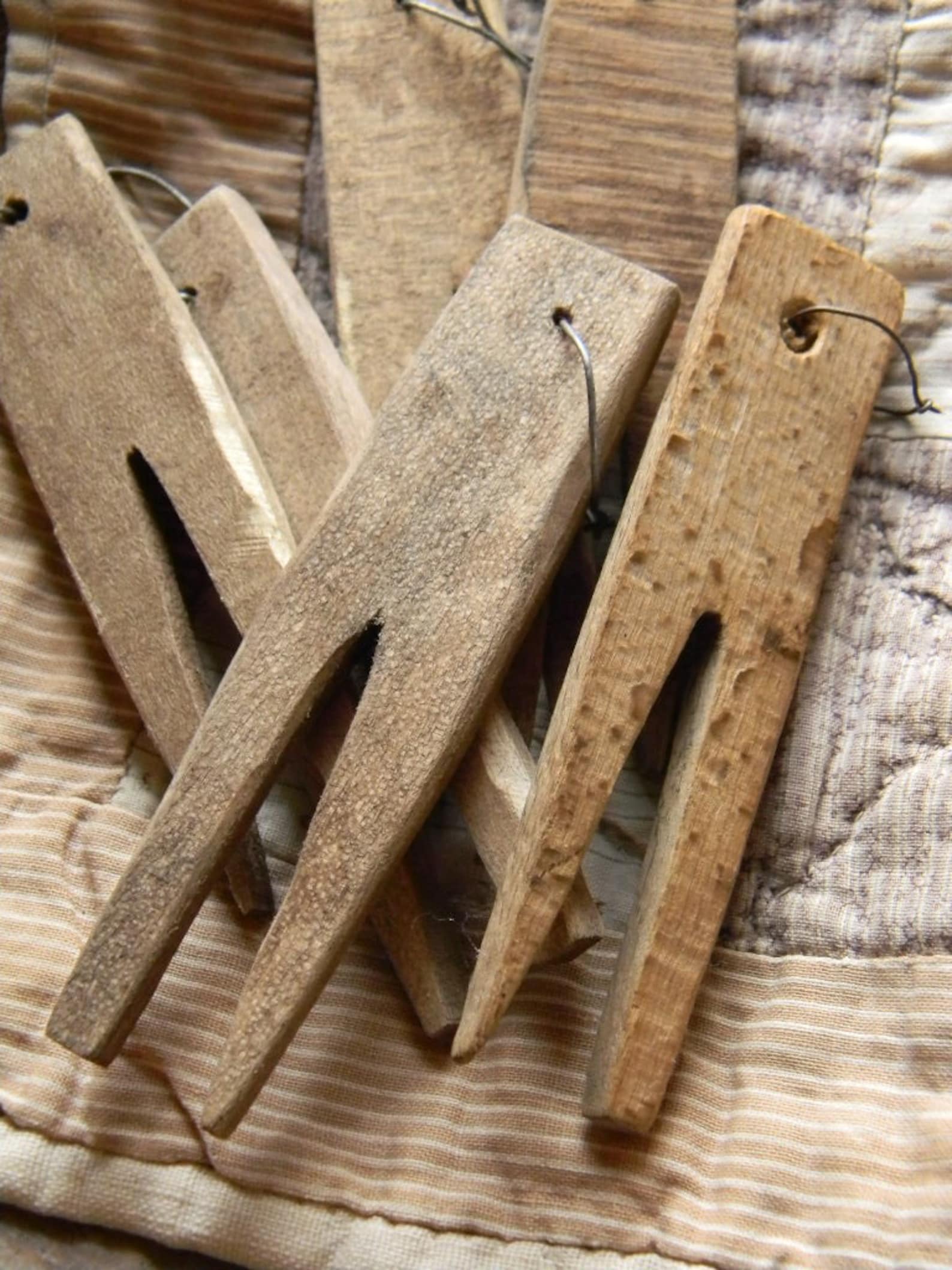 Hand Carved Primitive Decorative Wooden Clothespin From | Etsy