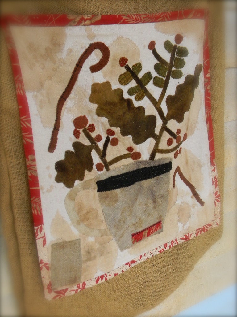 Peppermints & Holly Wool Applique PAPER PATTERN From - Etsy