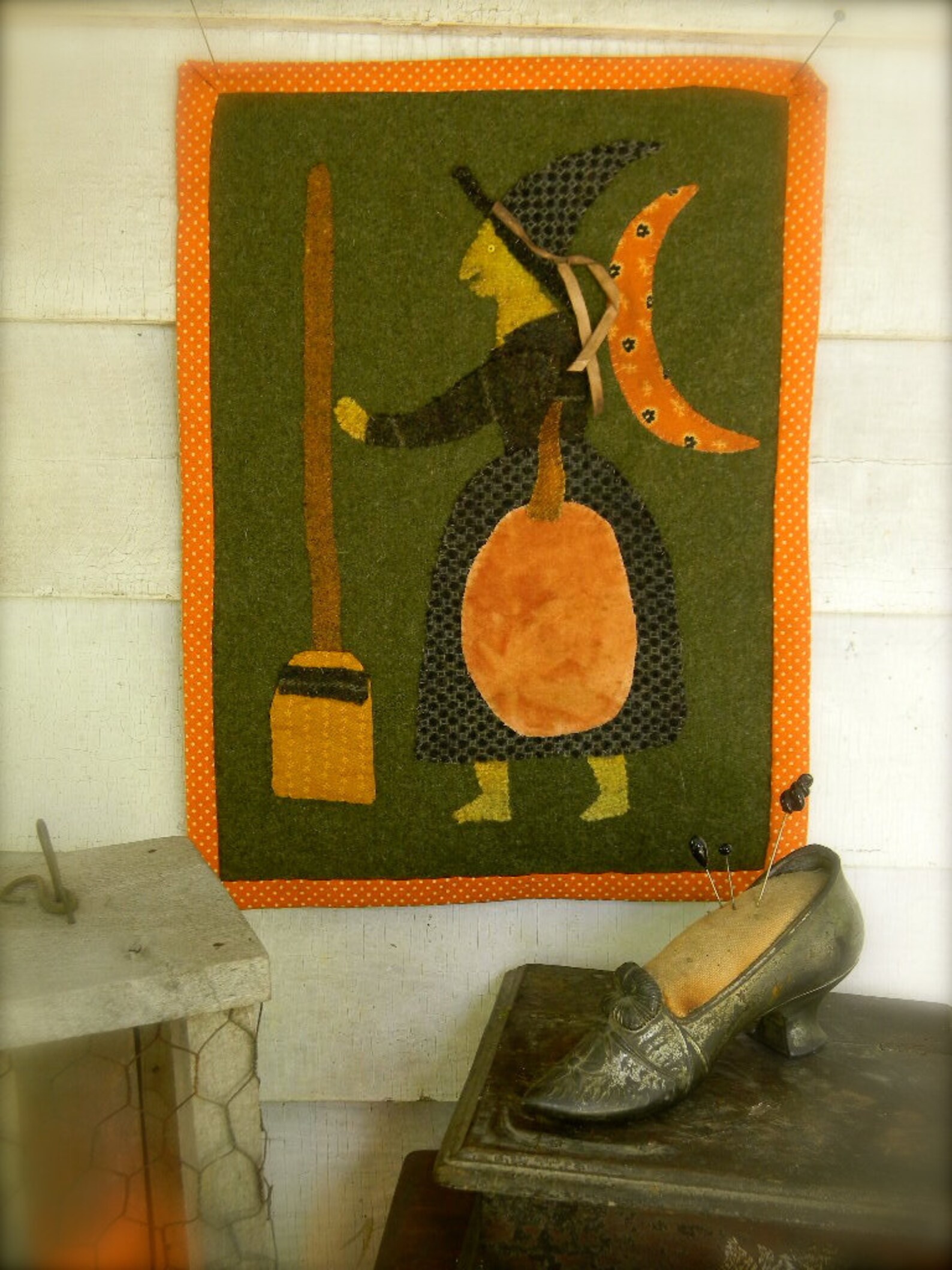 Sweeping Witch Applique Pattern - From Notforgotten Farm - Etsy