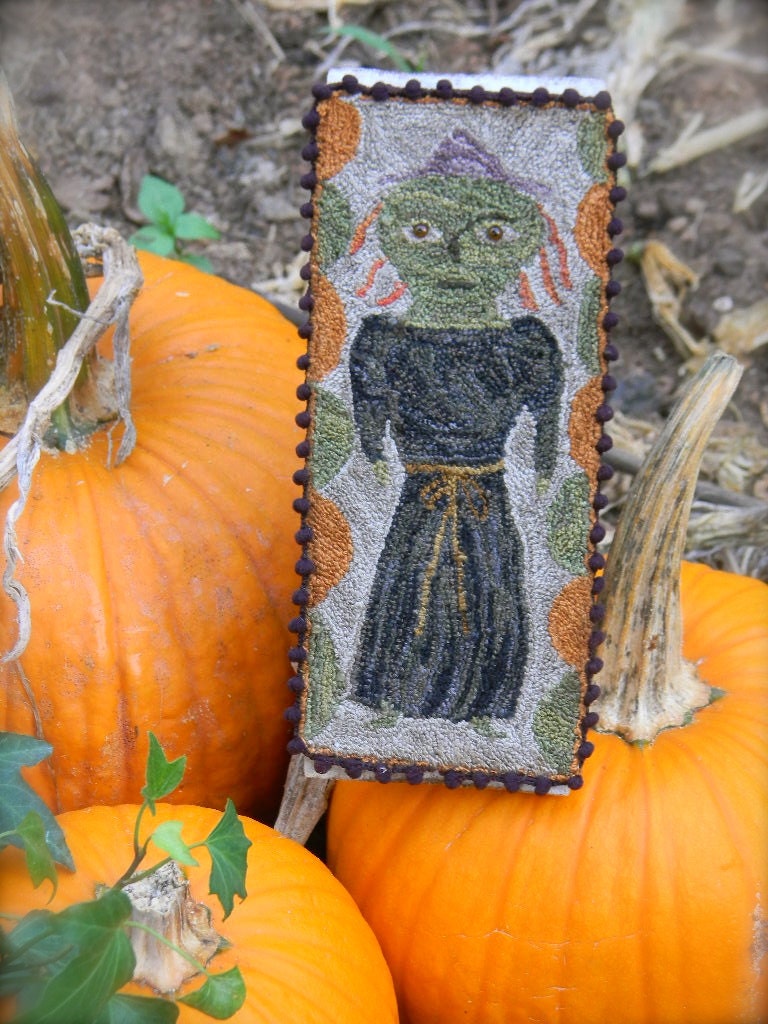 Little Green Witch Primsical Punch Needle PATTERN From - Etsy
