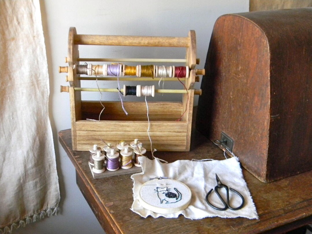 Wooden Spool Caddy ~ From Notforgotten Farm™ - Etsy