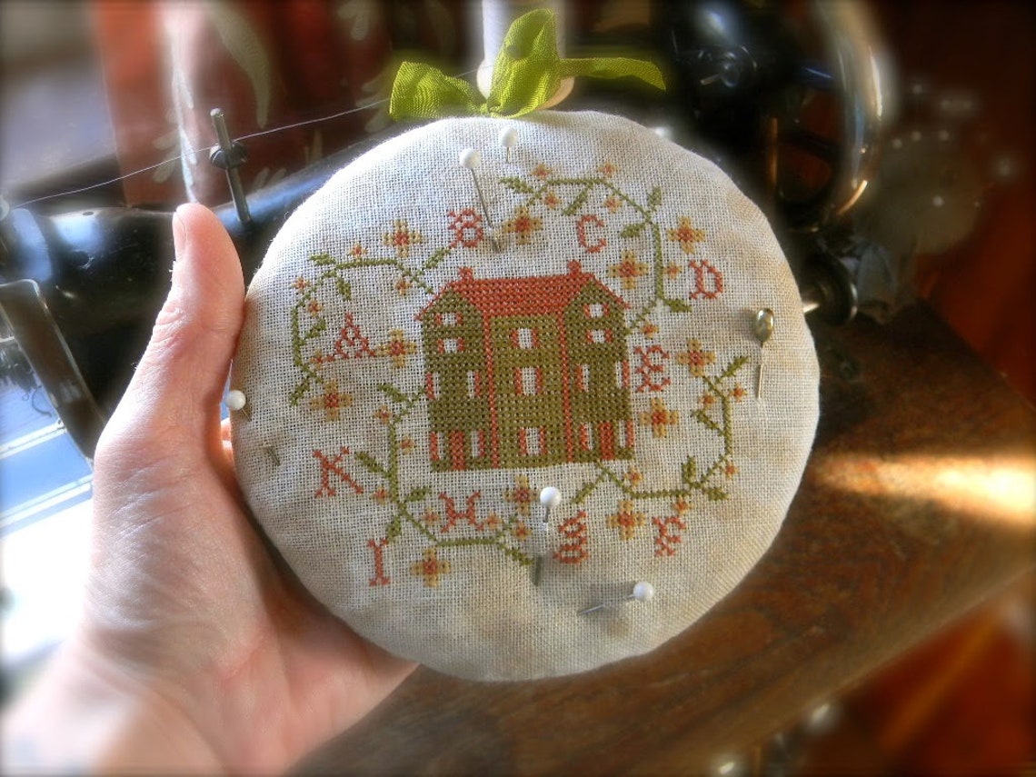 Retired Cross Stitch Club Pattern ~ Garden House Pin Tuffet ~ From ...