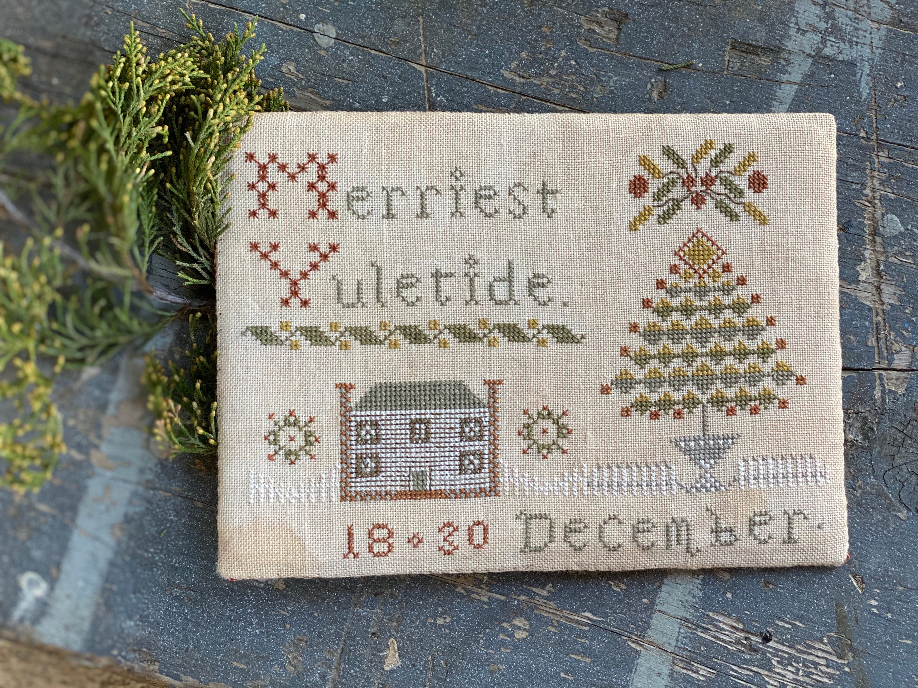 Merriest Yuletide ~ Pdf/download Cross Stitch Pattern ~ From ...