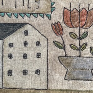 Spring on the Farm ~ Color-shaded Embroidery Sampler ~ Paper/mailed ...