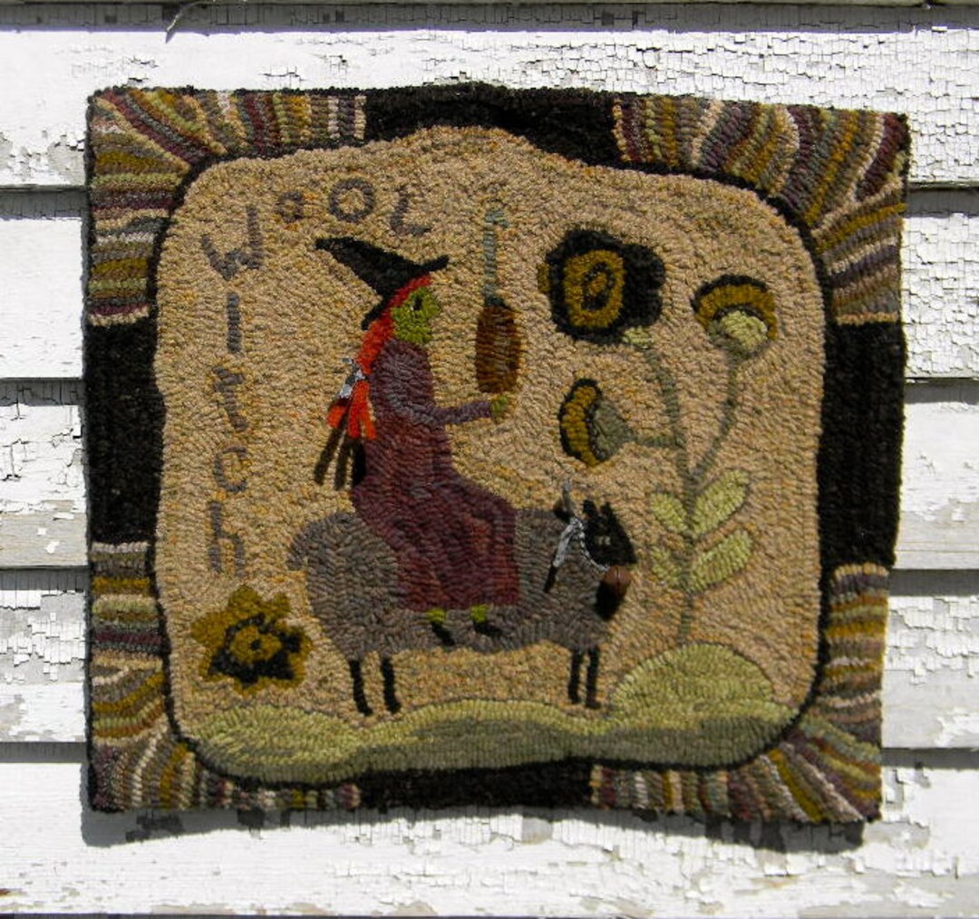Wool Witch - Rug Hooking Pattern on PAPER (mailed) - From Notforgotten ...