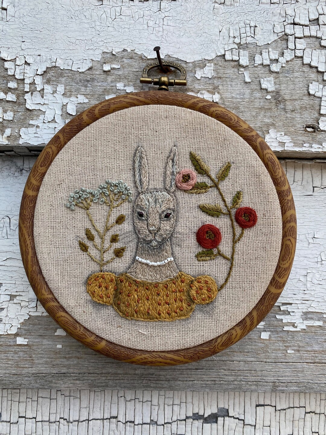 Ranunculus Rabbit ~ Paper/mailed Embroidery Pattern ~ From Notforgotten ...