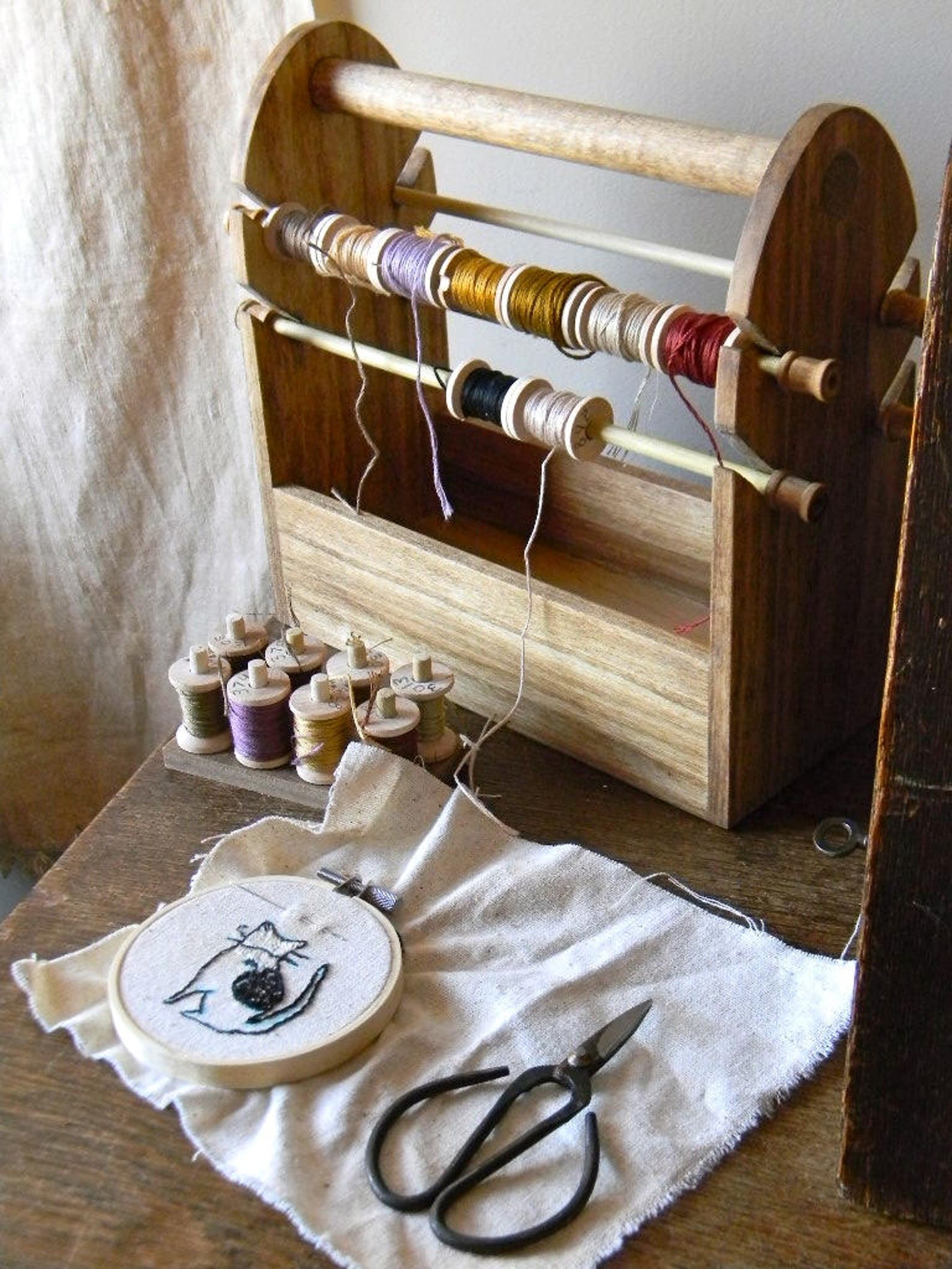 Wooden Spool Caddy From Notforgotten Farm™ - Etsy
