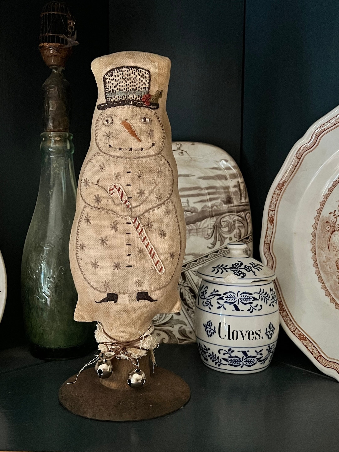 Candy Cane Snowman ~ PAPER Embroidery Pattern ~ From Notforgotten Farm ...