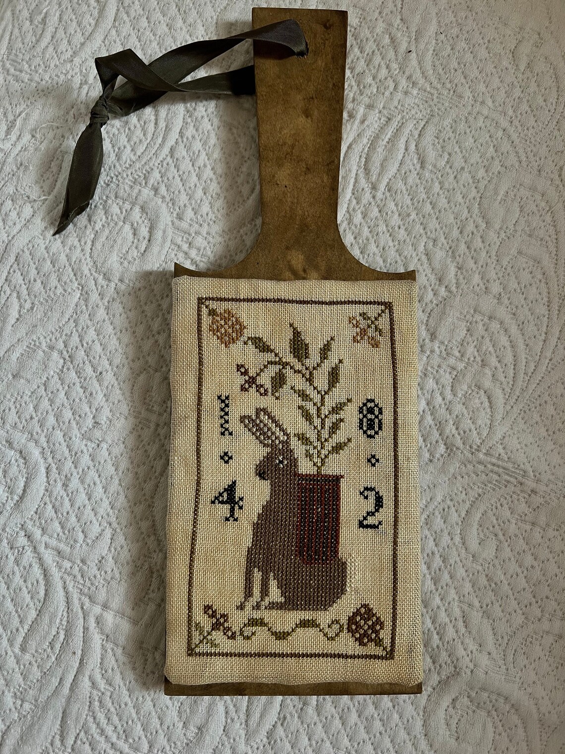 1842 Folk Rabbit Pdf/download Cross Stitch Pattern From - Etsy