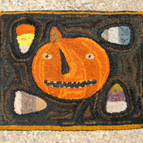 Wool Witch Rug Hooking Pattern on PAPER mailed From - Etsy