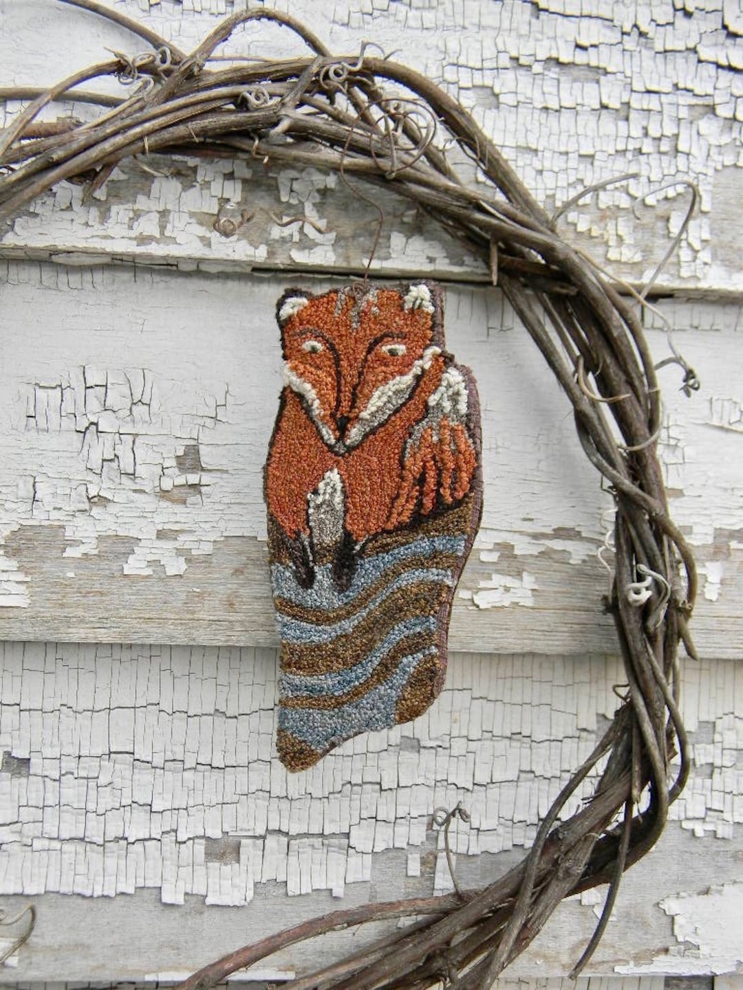 Fox in a Sock - PDF Punch Needle Pattern - From Notforgotten Farm™ - Etsy