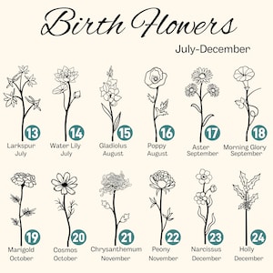 Mother’s Day Birth Flower Garden for Mom, Personalized Birth Month ...