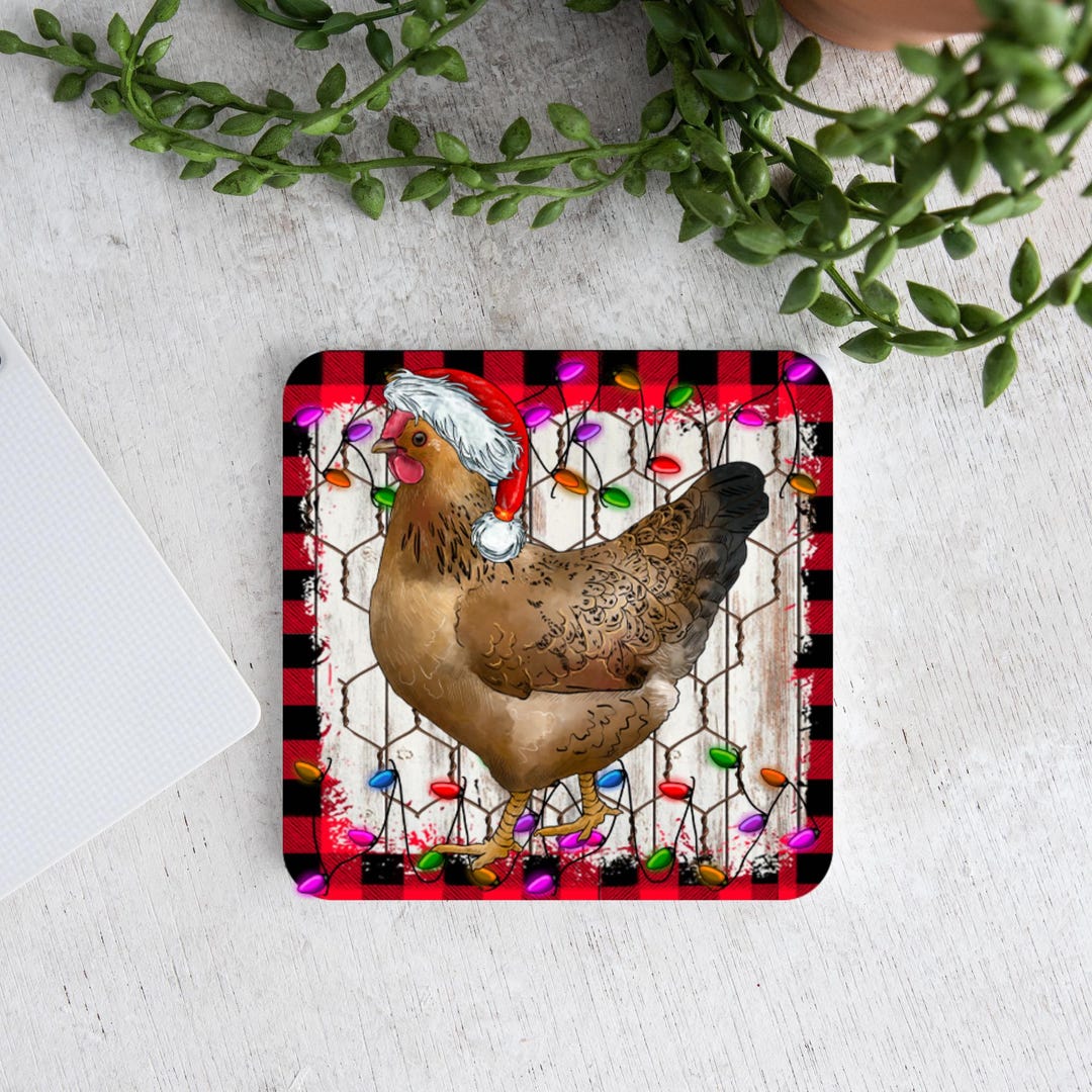 Set of Round Farm Animal Themed Ceramic Coasters - Etsy