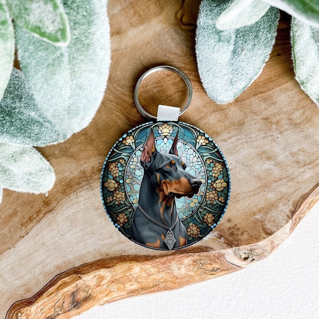 Keychain/ Doberman/ Dog/ Great Gift - Etsy