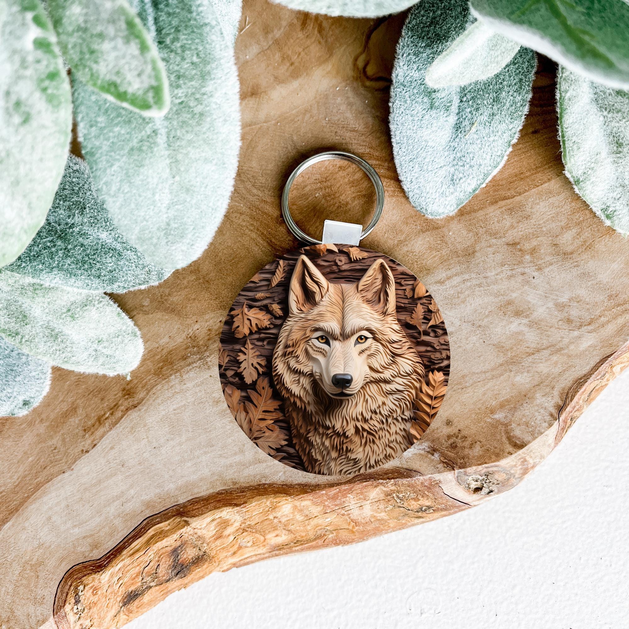 Keychain/ Wolf/ Great Gift - Etsy