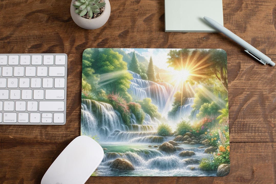 Mouse Pad/ Waterfall Scenery/ Mountain Scenery/ Great Gift - Etsy