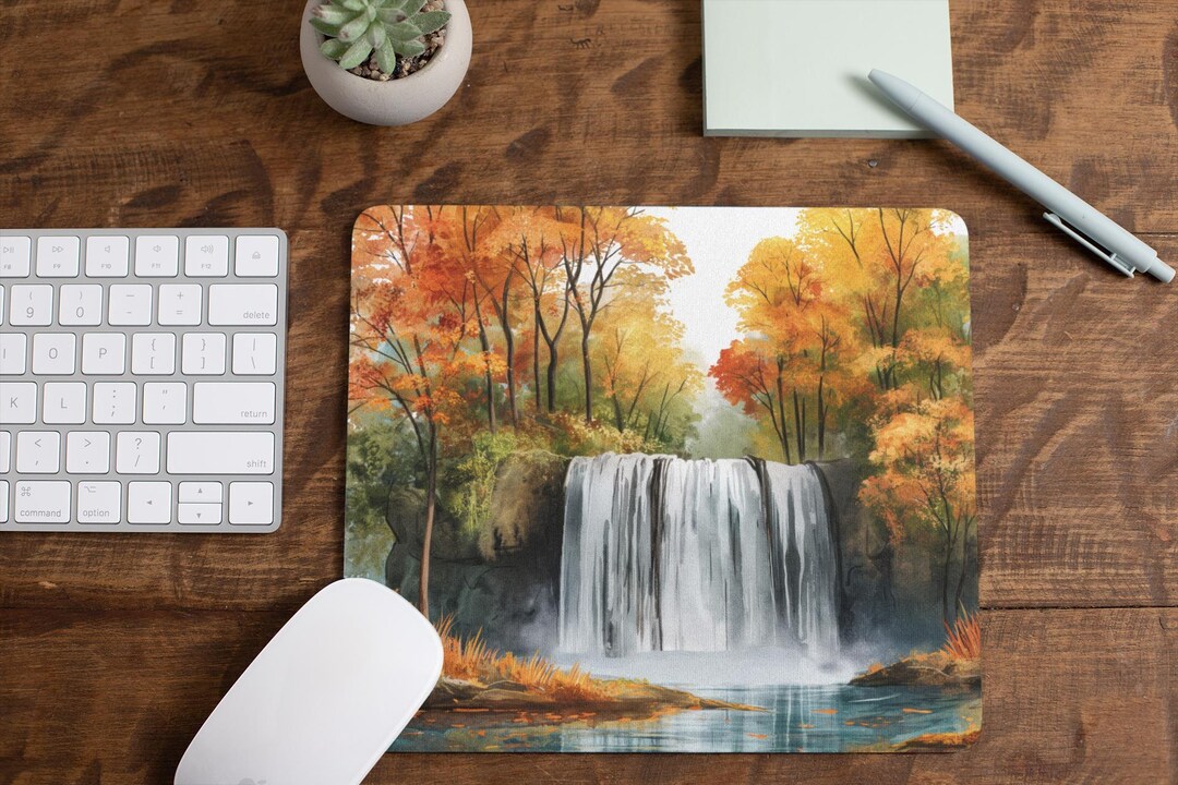 Mouse Pad/ Waterfall Scenery/ Mountain Scenery/ Great Gift - Etsy