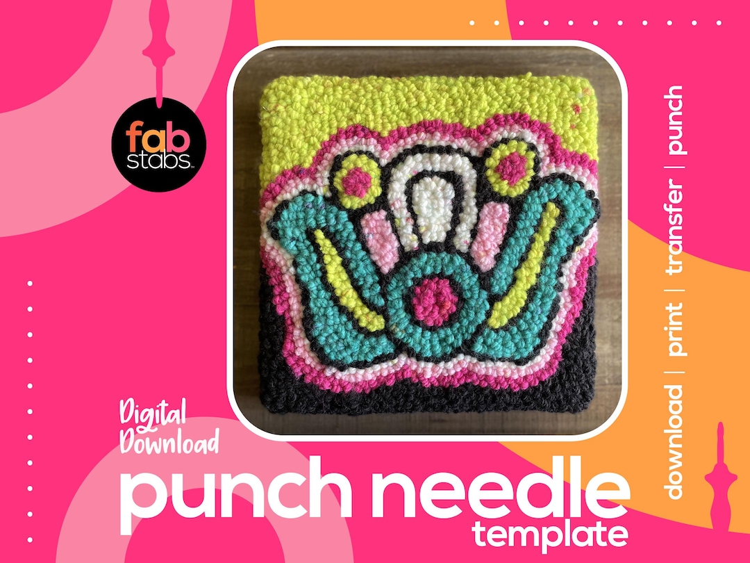 Aztec Flower Punch Needle Pattern - Xochitl Symbol, Printable Template ...