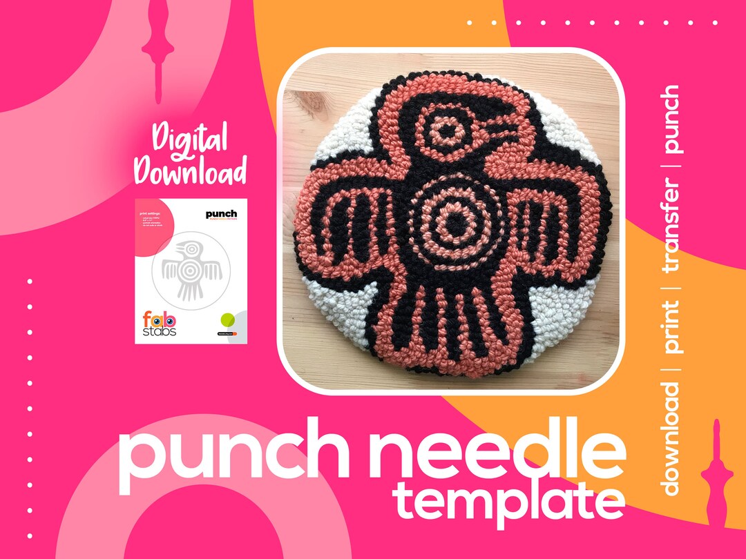 Native Aztec Bird Symbol Digital Pattern for Punch Needle, PDF Download ...