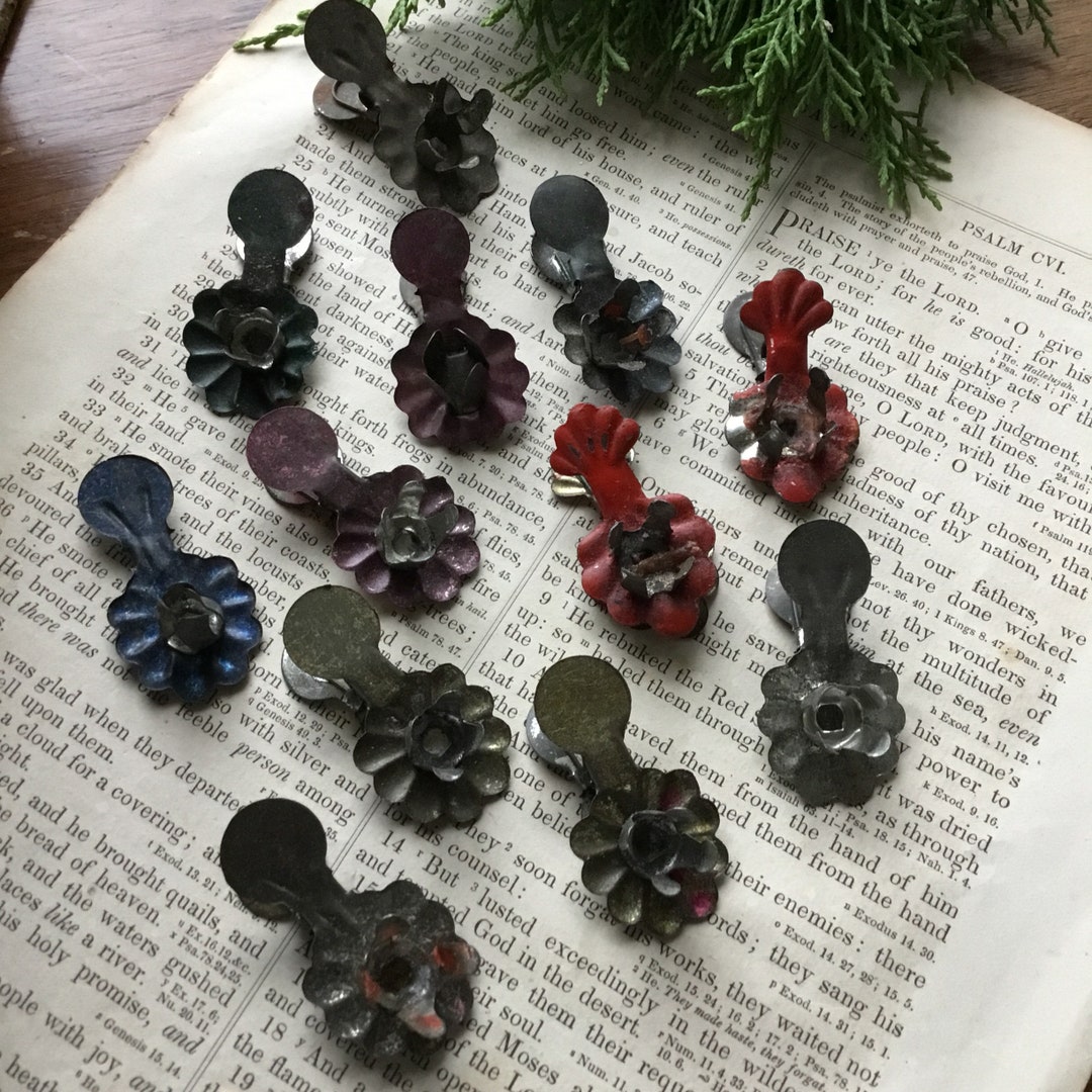 Antique Christmas Candle Clips German Metal Decoration Set of 6 - Etsy