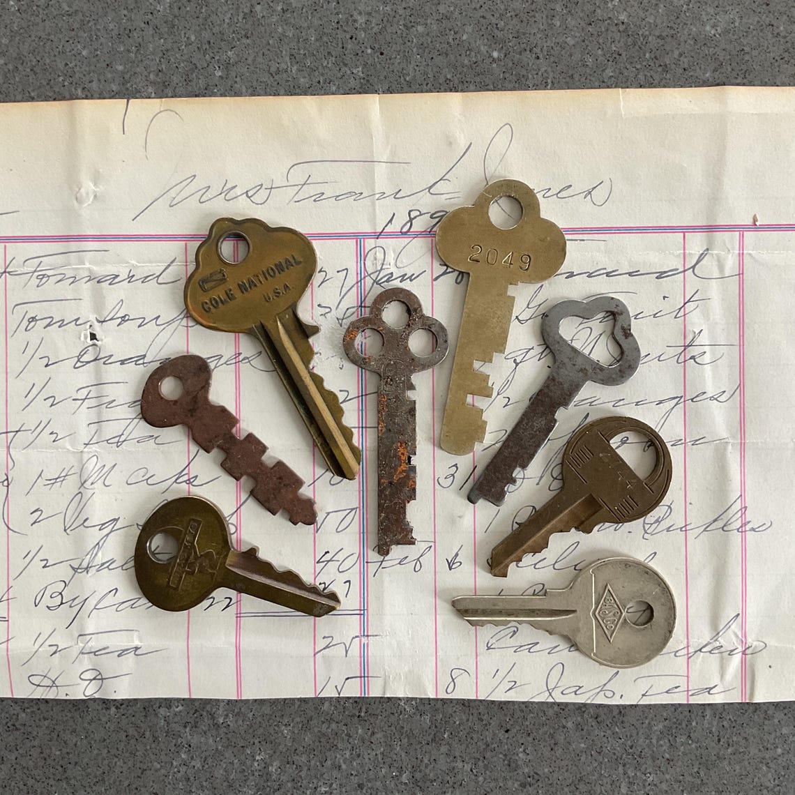 Vintage Keys Set of 9 Antique Craft Jewelry Art Supply - Etsy