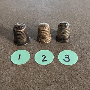 Sterling Silver Thimbles Vintage Hand Sewing Collectible - Etsy