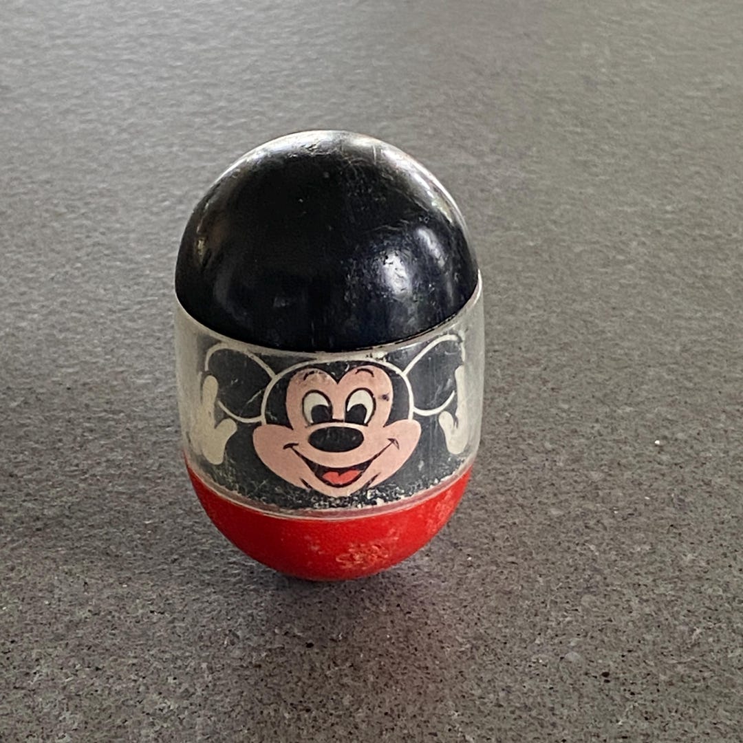 Mickey Mouse Disney Weeble Wobble Toy Midcentury Walt Disney 1950 - Etsy