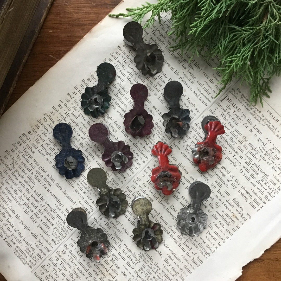 Antique Christmas Candle Clips German Metal Decoration Set of 6 - Etsy