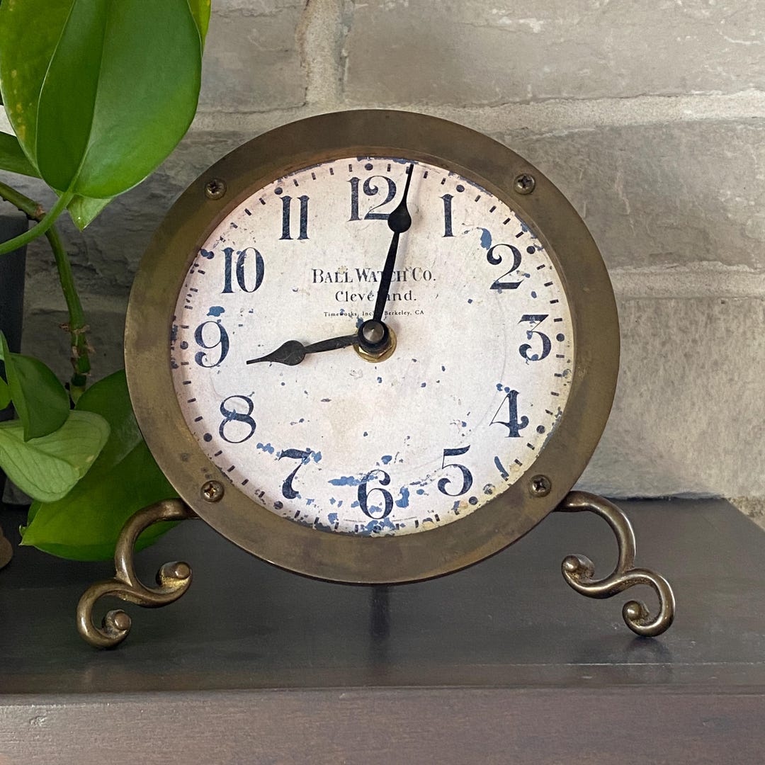 Timeworks Clock Vintage Ball Watch Vintage Tabletop Mantle - Etsy