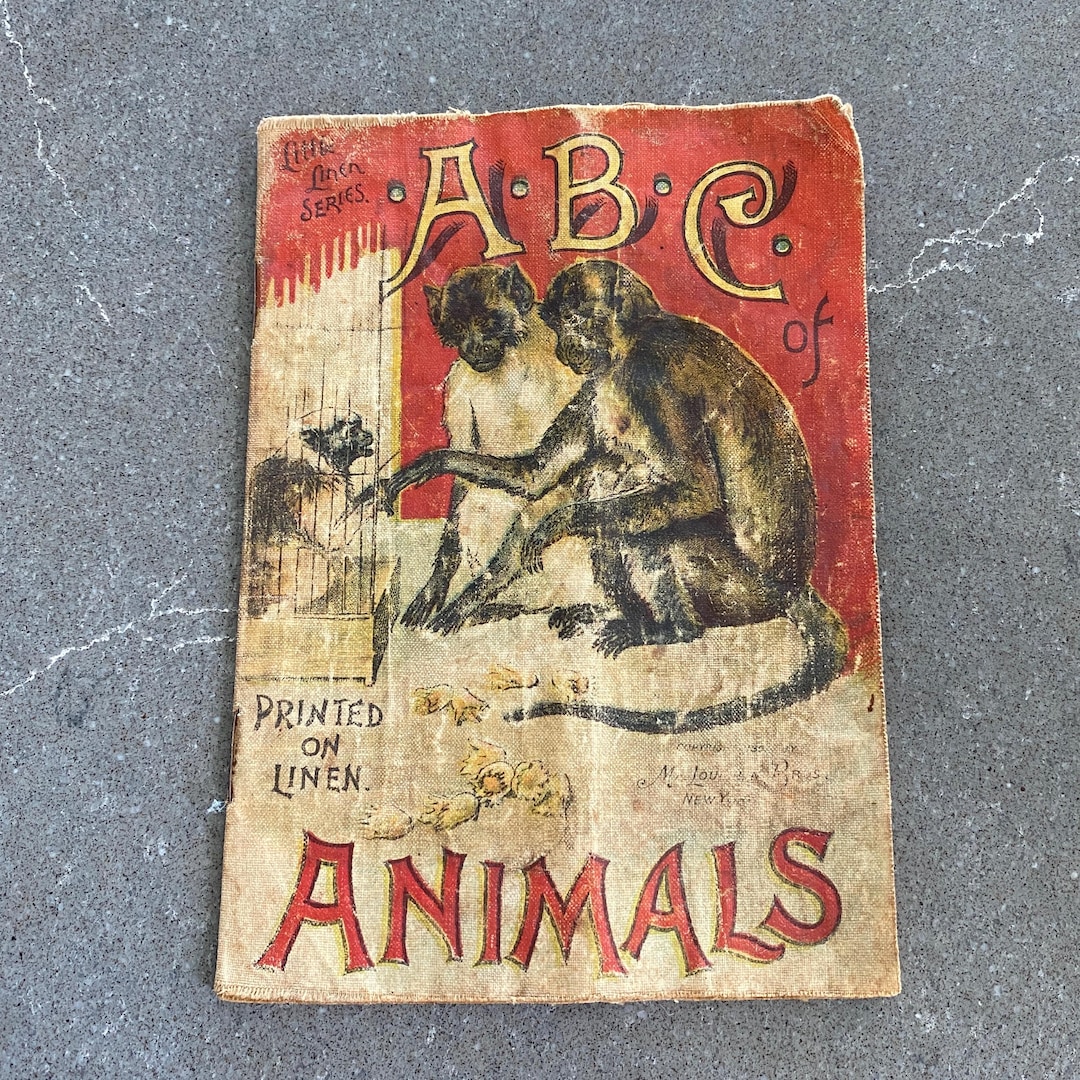 Mcloughlin Brothers Linen Cloth ABC Book Vintage 1880 Antique Children ...