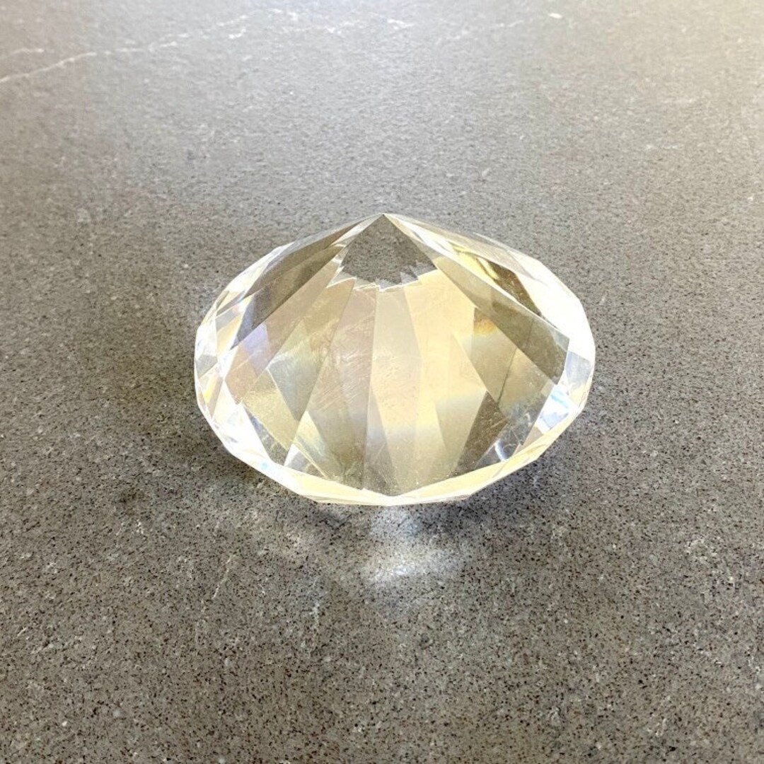 Crystal Glass Prism Multi Faceted Paperweight Art Sculpture New Age - Etsy