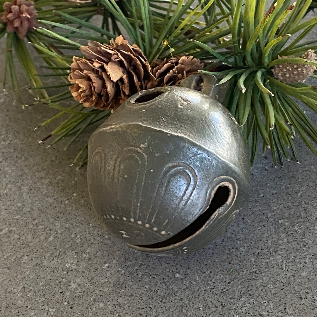 Bronze Sleigh Bell Antique Christmas Decor Jingle H.B. #3 - Etsy