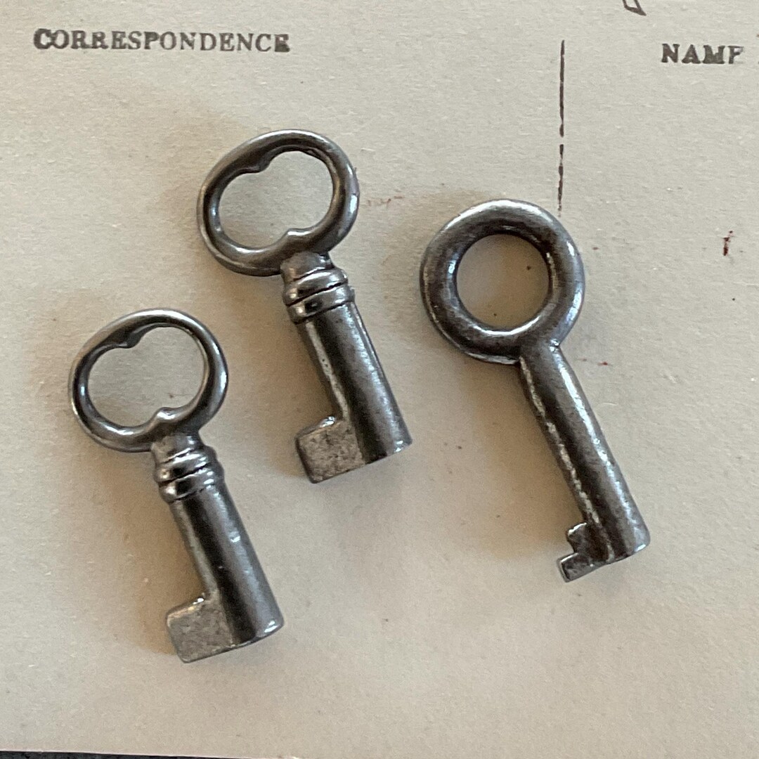 3 Cabinet Vintage Skeleton Keys Authentic Primitive Antique Key ...