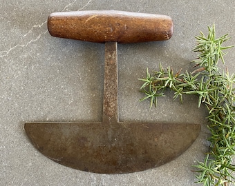 Primitive Antique Sour Dough Bread Scraper Hand Carved Wood Handle With ...