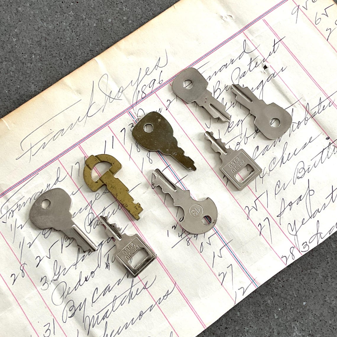 Vintage Keys Set of 9 Antique Craft Jewelry Art Supply - Etsy