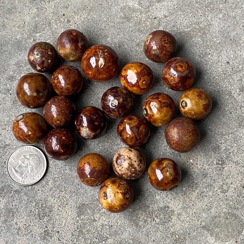 Bennington Brown Clay Marbles Set of 3 Antique 1800's Pottery Clay - Etsy