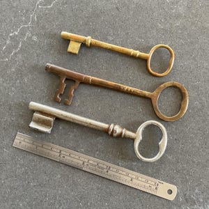 Very Large Vintage French Chateau Key Brass 1800's Historic Antique Key ...