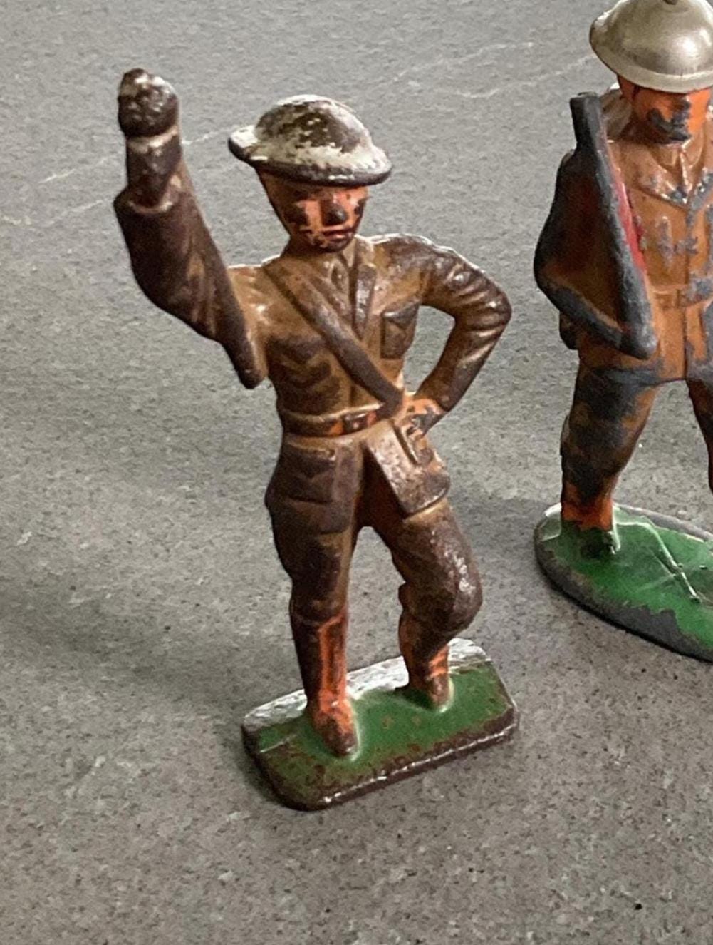 Barclay Lead Soldier WW2 Action Figures Toy Soldier Reenactment Parade ...