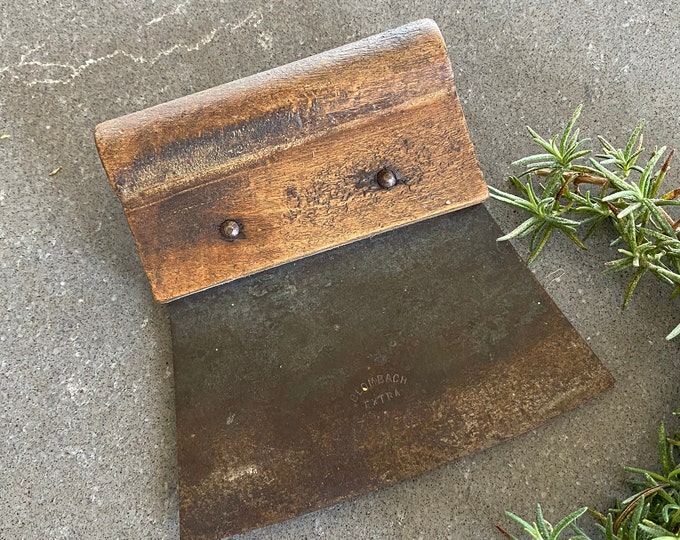 Primitive Antique Sour Dough Bread Scraper Hand Carved Wood Handle With ...