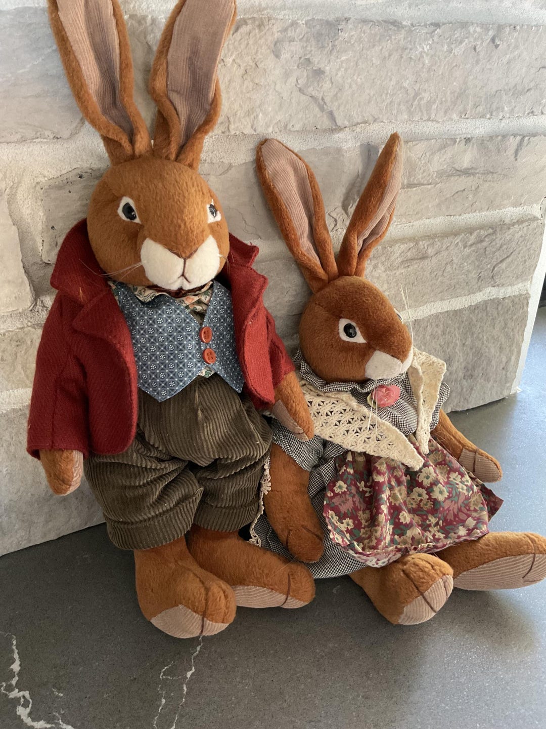 Vintage Rabbits Carlton and Chelsey Plush Vintage Toys by Russ Easter ...