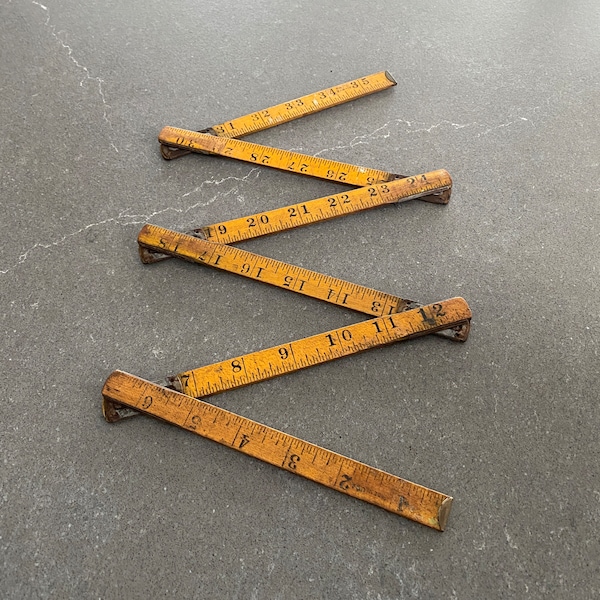 Folding Wood Ruler - Etsy