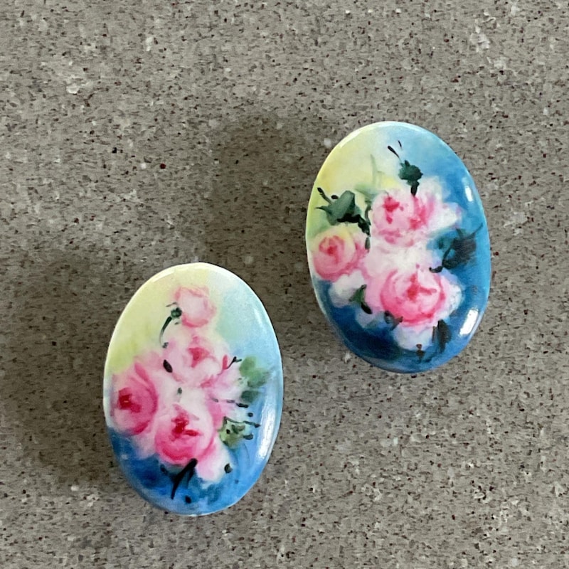 Antique Hand Painted Button - Etsy